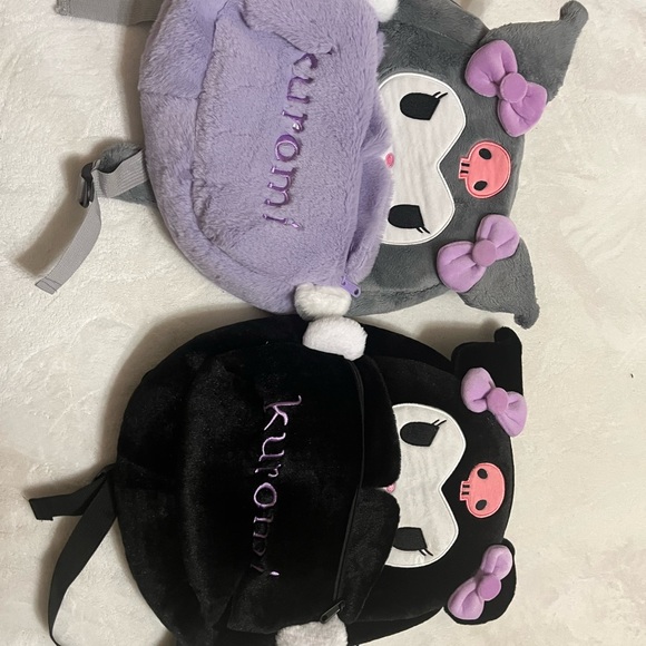 Accessories | Plush Kuromi Backpacks Black And Purple 27 Each Lemme ...